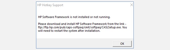 How to Fix the HP Software Framework Is Not Installed Error in Windows